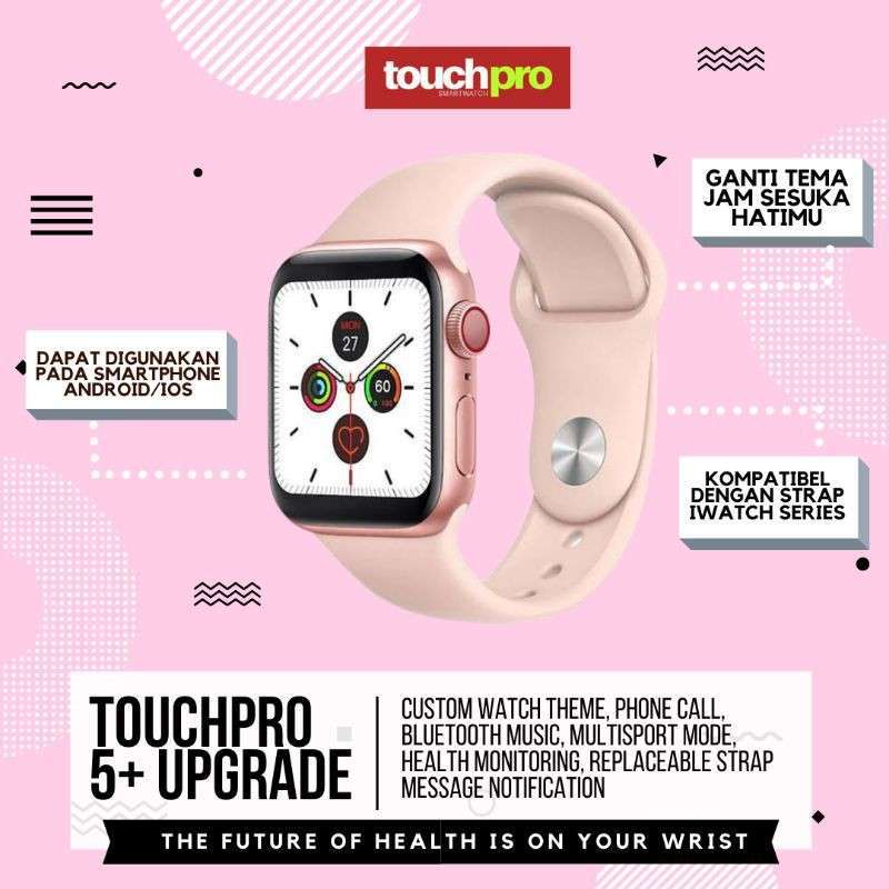 Jual Smartwatch 6 Touchpro Series bluetooth phone telfon notif wa sms ...