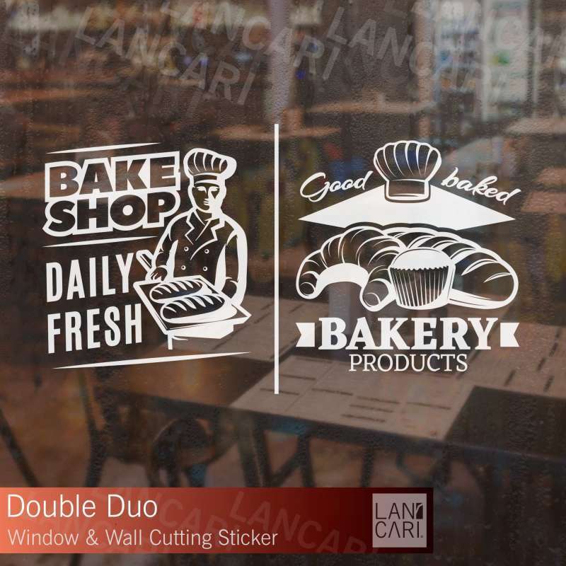 Jual Sticker Cutting Bake Shop Daily Fresh Stiker Kue Bistro Decal Kaca ...