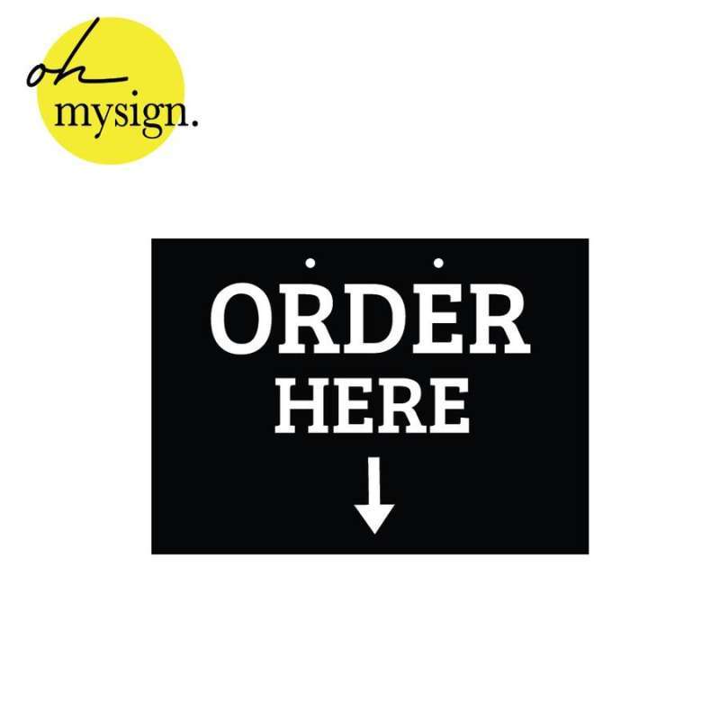 Jual Sign Order Here Akrilik / Signage Order Here / Sign Acrylic Timbul ...