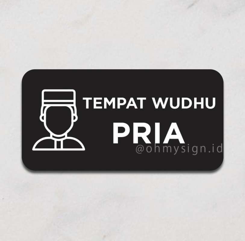 Jual Sign Tempat Wudhu Pria Modern Akrilik Print | 20x10 cm | Sign ...