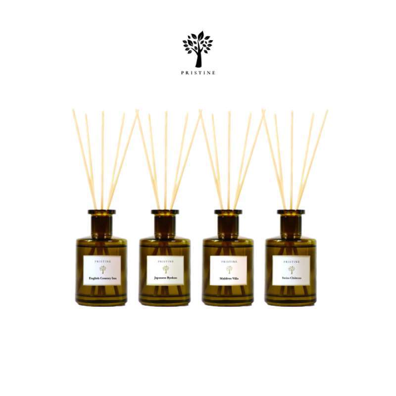 Promo Pristine Aroma Hotel Series Reed Diffuser 180ml 4 Pack Bundle