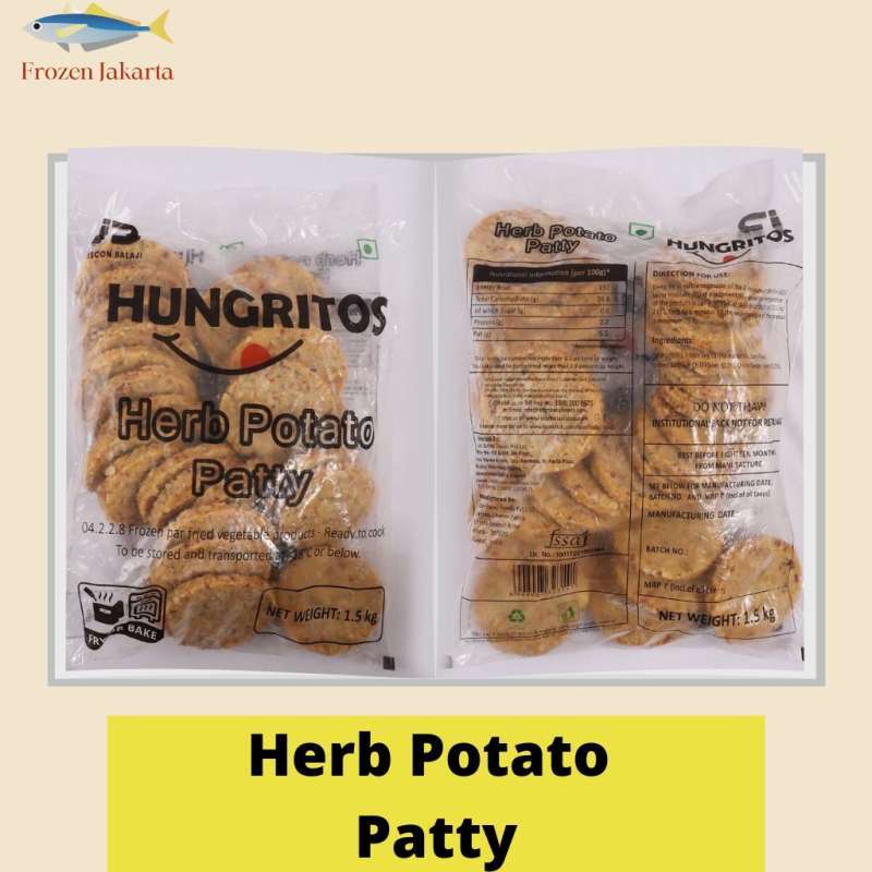Jual Kentang patty hash brown crunchy herbs potatoes frozen jakarta di ...