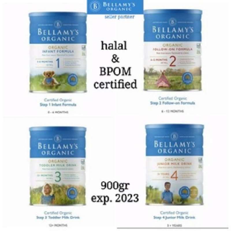 Jual Bellamy's Bellamys Organic Infant Formula 900g step 1 step 2 step ...