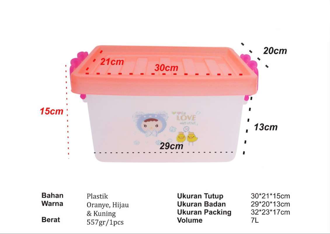 Jual Mercury Container Box Volume 7 Liter Transparan Bening Box Wadah ...