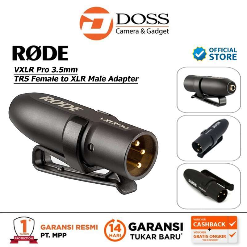 Promo Rode VXLR Pro 3.5mm TRS Female to XLR Male Adapter Diskon 7% di ...