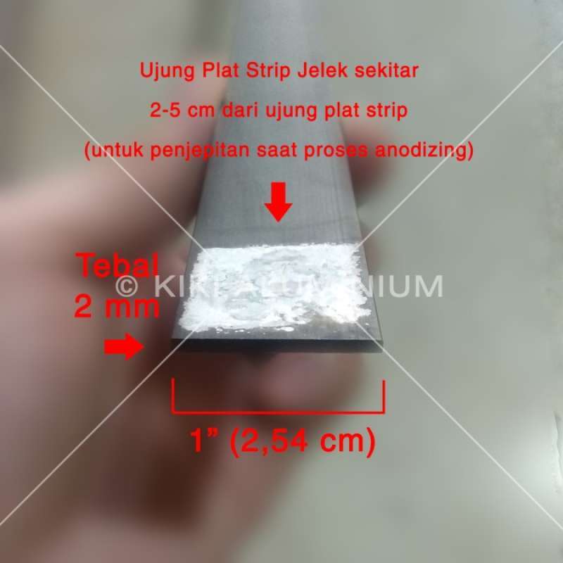 Jual BEST PROMO Plat Strip Aluminium 1 (2,5 cm) SUPEREX, Tbl. 2 mm, Pjg ...