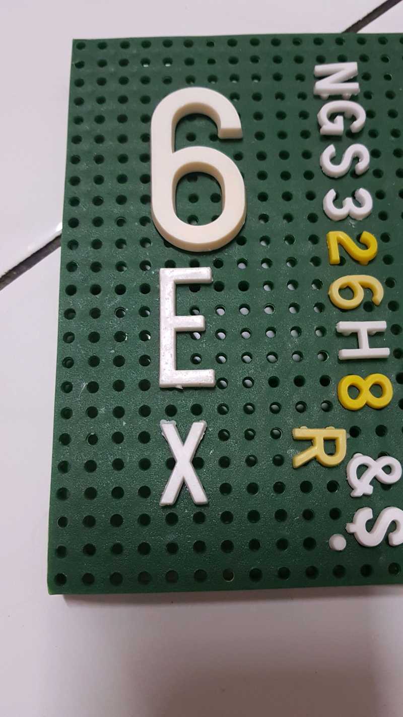 Jual Huruf Angka Ukuran 1 1/4 Inch Putih Moviboard Movietex Movitex ...