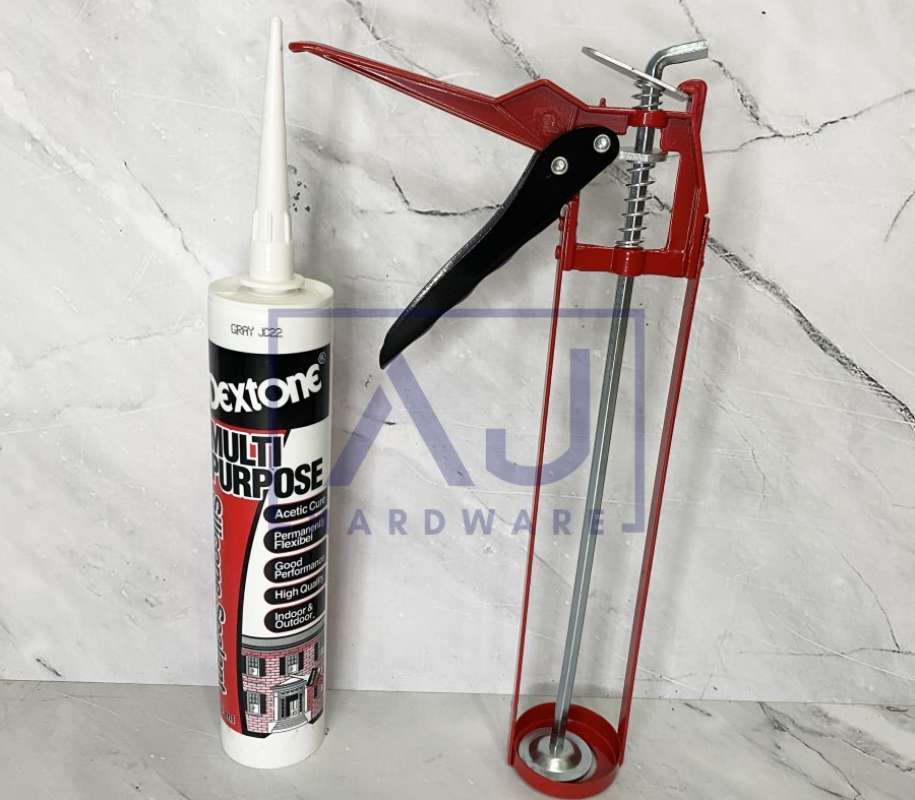 Jual Dextone Lem Silicone Sealant / Lem Kaca Akuarium + Alat Tembak Di ...