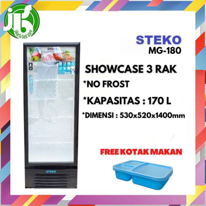 Jual Showcase Steko Mg 180 Display Cooler 3 Rak Kulkas Low Watt No ...