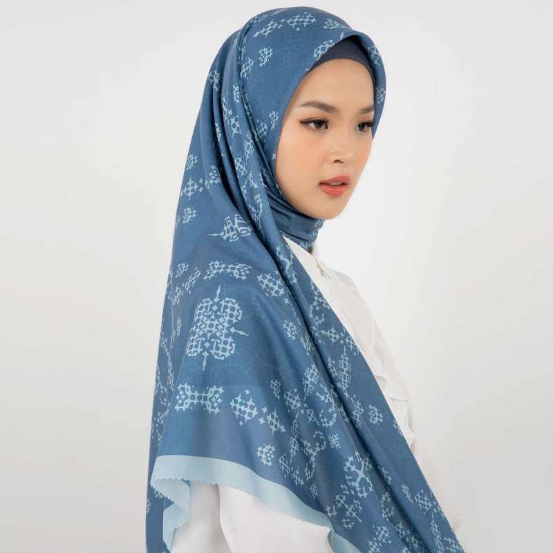 Promo Ria Miranda Bilau Series Scarf - Yale Blue ( Hijab ) Diskon 67% ...