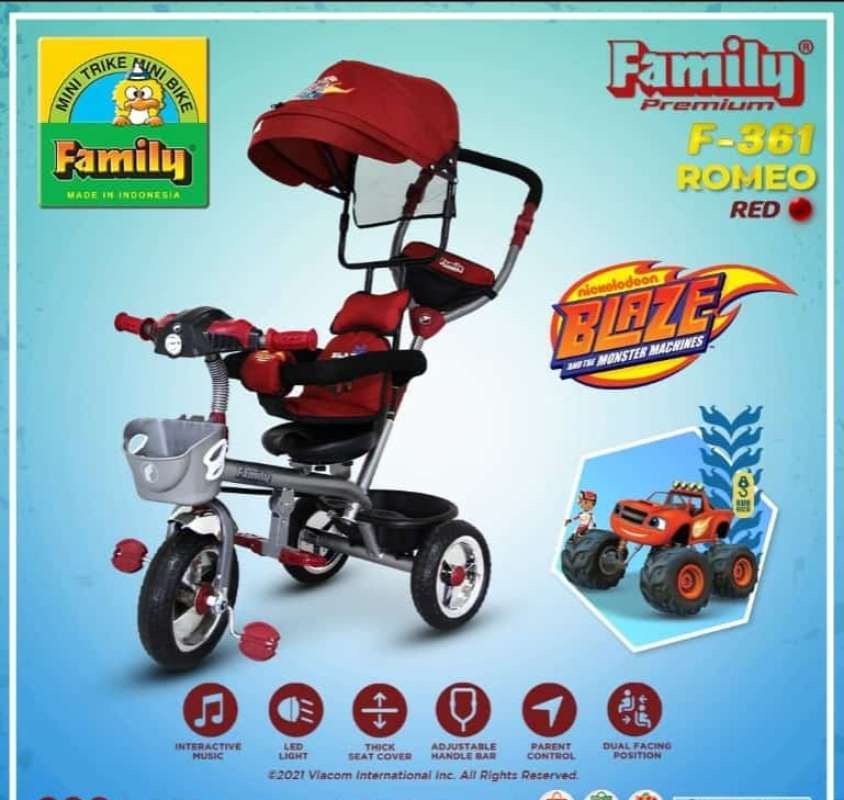 Jual Sepeda Anak Roda Tiga Stroller Family F 361 Kereta Dorong Anak ...