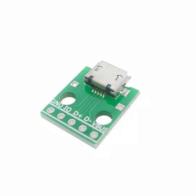 Jual Dip Adapter Socket Micro Usb Female Pcb 5 Pin Konektor Micro Usb ...