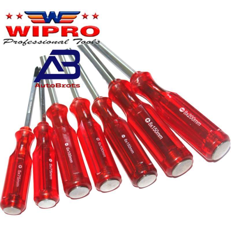Jual Wipro Obeng Set Tembus Merah 7 Set / Go Thru Screwdriver Set 7pcs ...