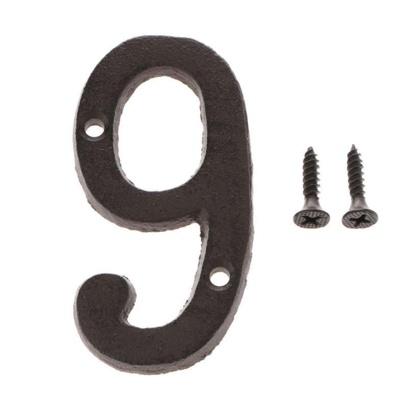 Jual 9 &2 Wrought Iron House Number Numerals For Home Door Sign Plaque ...
