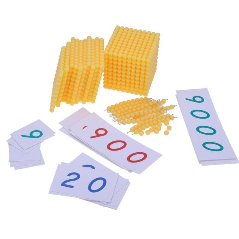 Jual Plastic Beads Bar Number Cards for Montessori Bank Game Kids ...