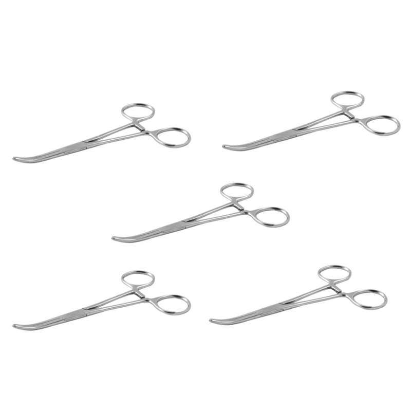Jual 5 Mosquito Haemostatic Curved Forceps Clamp 12.5cm Dental ...