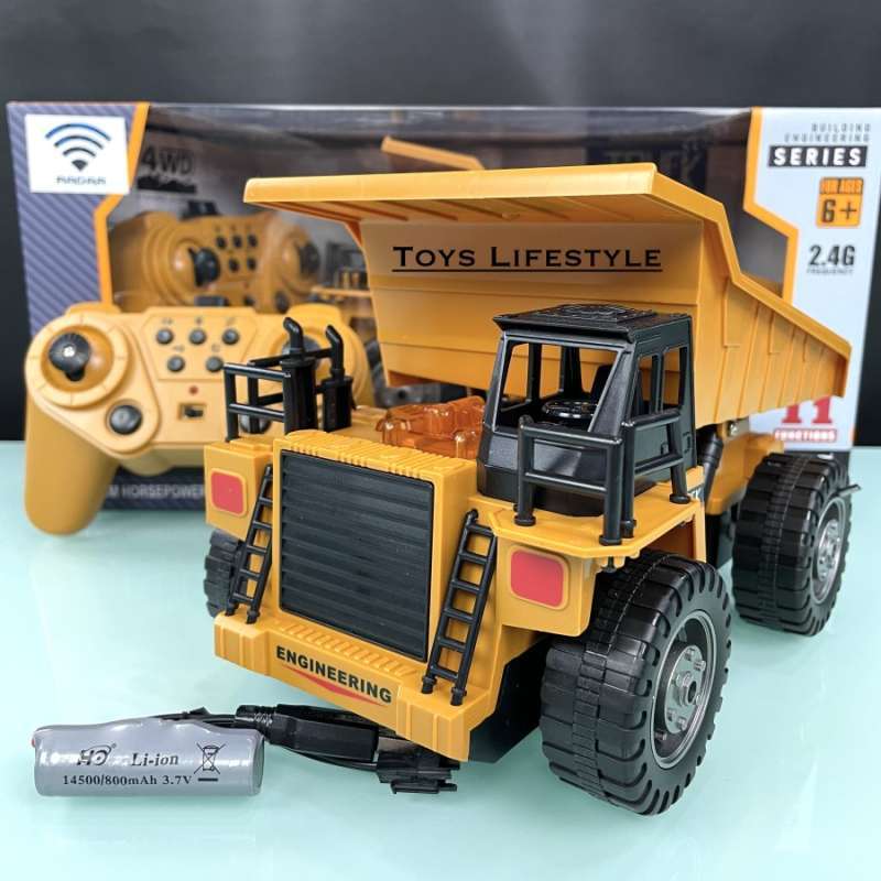Jual Mainan Mobil Truk Konstruksi Rc Remote Control Rigid Dump Truck ...