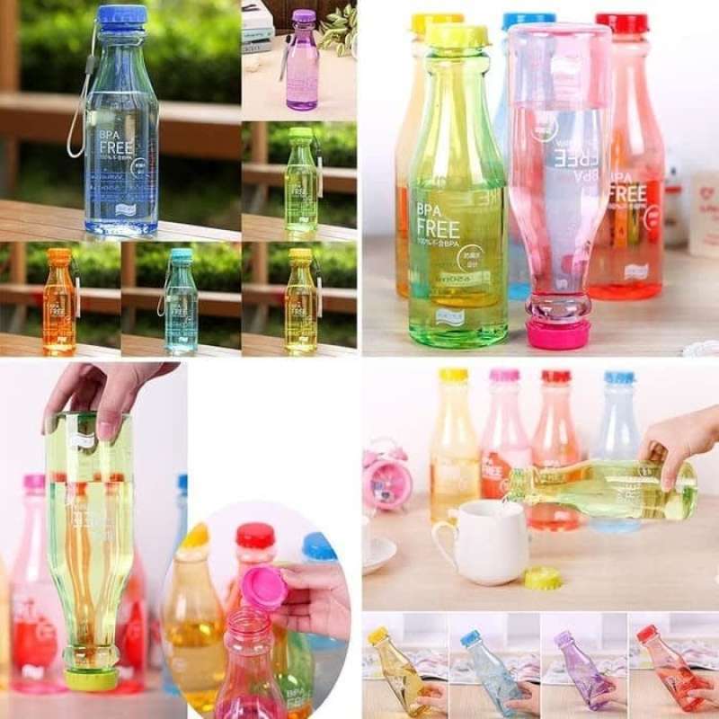 Jual Jual Botol Air Minum Unik BPA Free Anti Tumpah 550 Ml soft drink ...