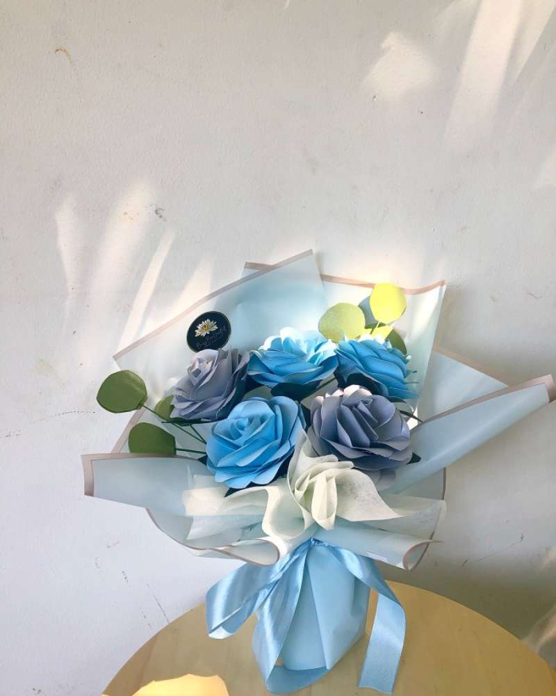 Jual Annisa paper flower bouquet petite craft bunga kertas palsu wisuda ...