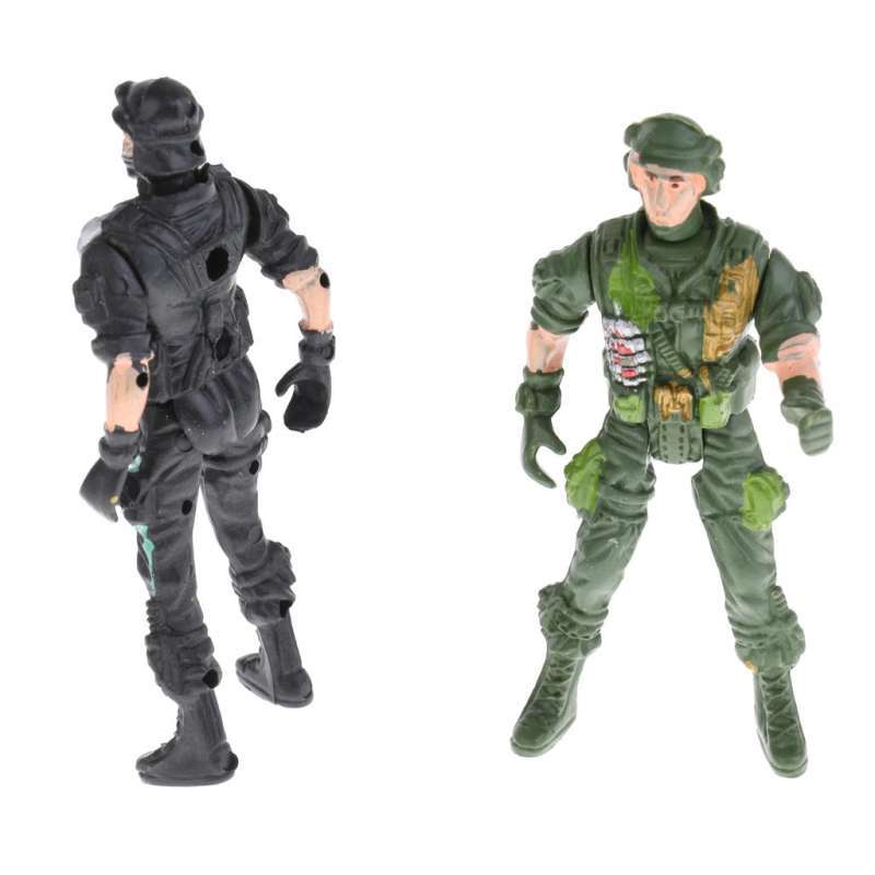 Jual Plastic Paratroopers Action Figure W/ Parachute Soldiers Kids ...