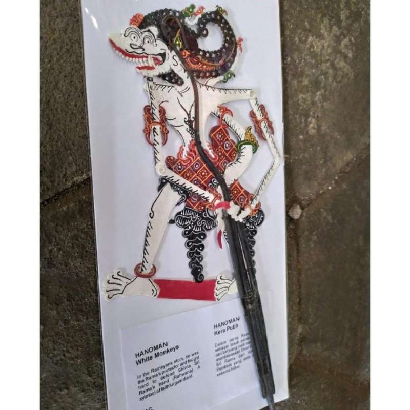 Jual Wayang Kulit Hanoman Kera Putih Mini Caperan Super Halus Di Seller ...