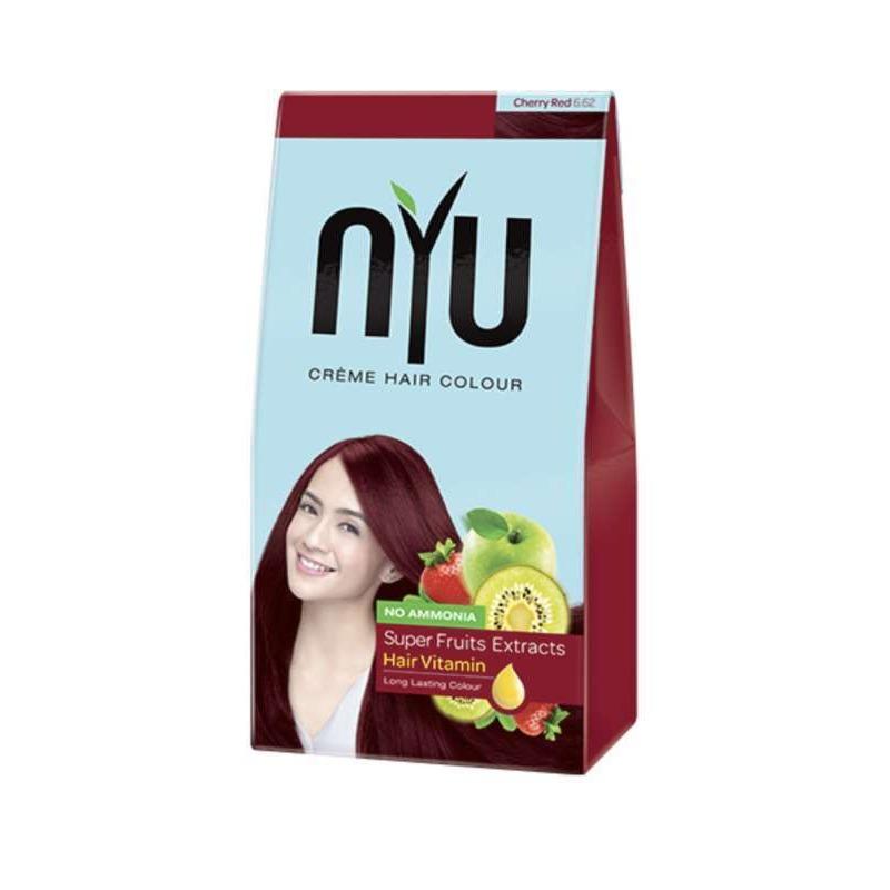Promo Nyu Creme Hair Colour Cherry Red / Nyu Hair Color / Semir Rambut ...