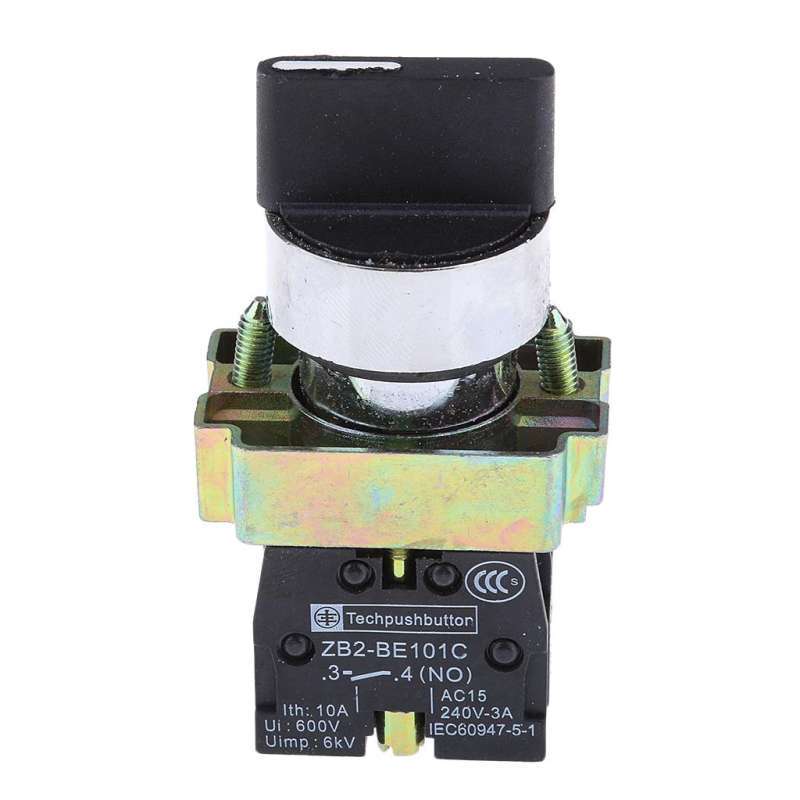 Jual Zb2-be101c 22mm 2no 3 Positions Momentary Rotary Selector Switch ...