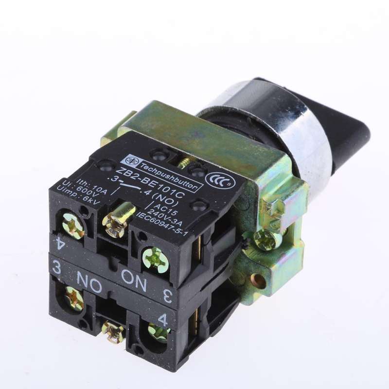 Jual Zb2-be101c 22mm 2no 3 Positions Momentary Rotary Selector Switch ...