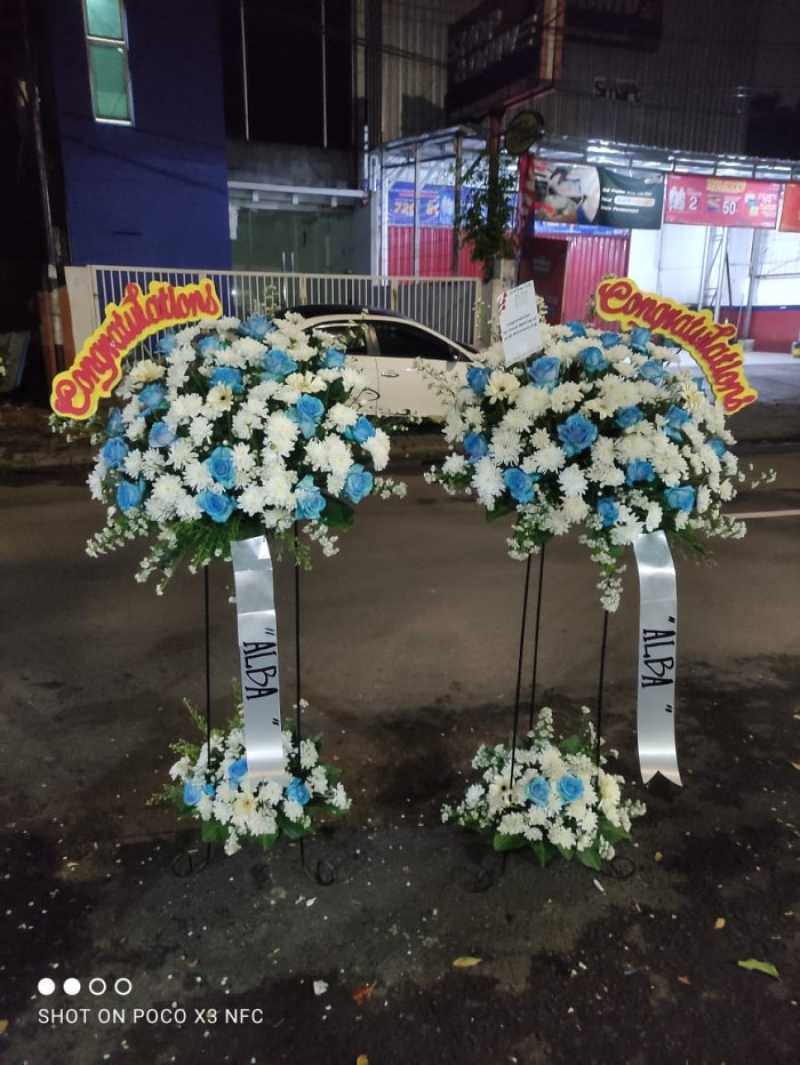 Jual Standing Mawar Biru | Standing Flower Mawar Biru | Standing ...