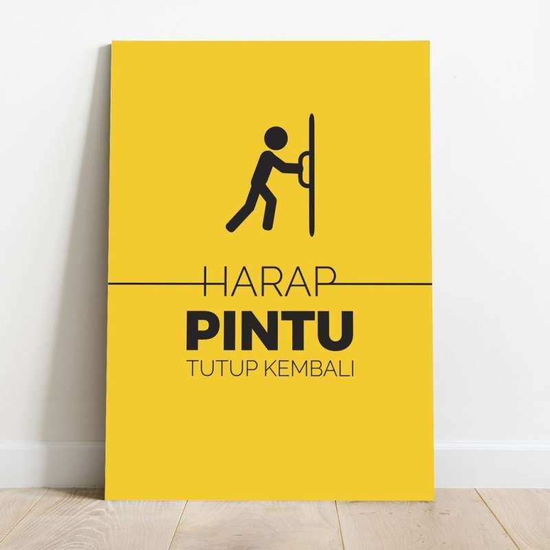 Promo Poster Harap Pintu Tutup Kembali Door Closed Back Walldecor ...