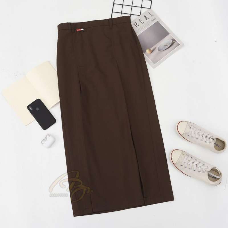 Jual Seragam SMP Rok Panjang Span Coklat - Seragam Pramuka - Seragam Sekolah- Rok Span di Seller ...