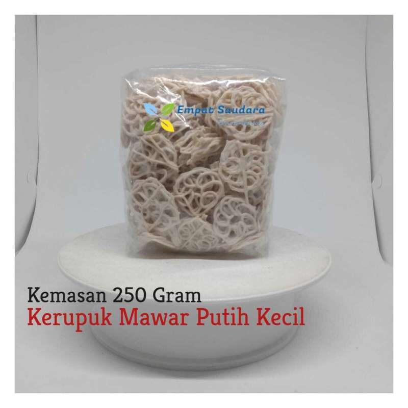 Jual Kerupuk Kaleng / Kerupuk Mawar Putih Kecil Kemasan 250 Gr Di ...
