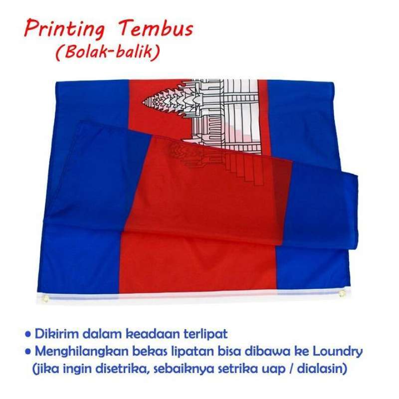 Jual Bendera Negara Kamboja 150 X 90cm / National Flag Of Cambodia Di ...