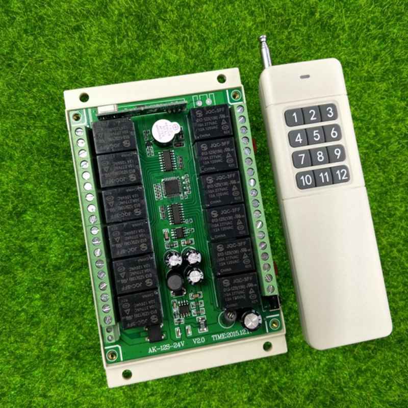 Jual Wireless Remote Control Switch Dc 12v 12 Ch Relay Receiver & Rf ...