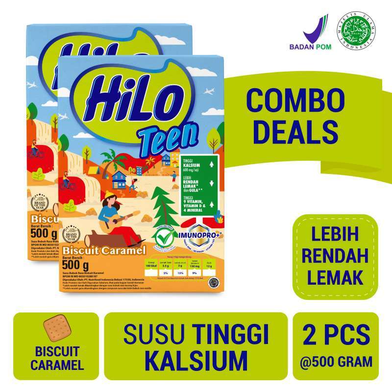 Promo Twin Pack - HiLo Teen Biscuit Caramel 500g Diskon 23% di Seller ...