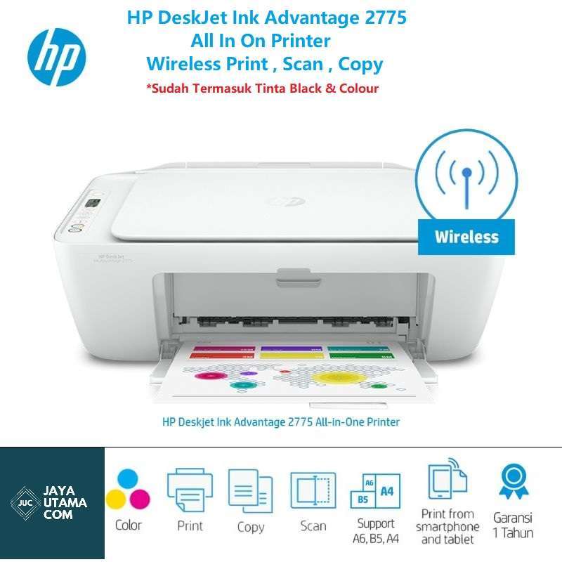 Jual Printer Hp 2775 / Hp 2875 Ink Advantage Deskjet All In One ...