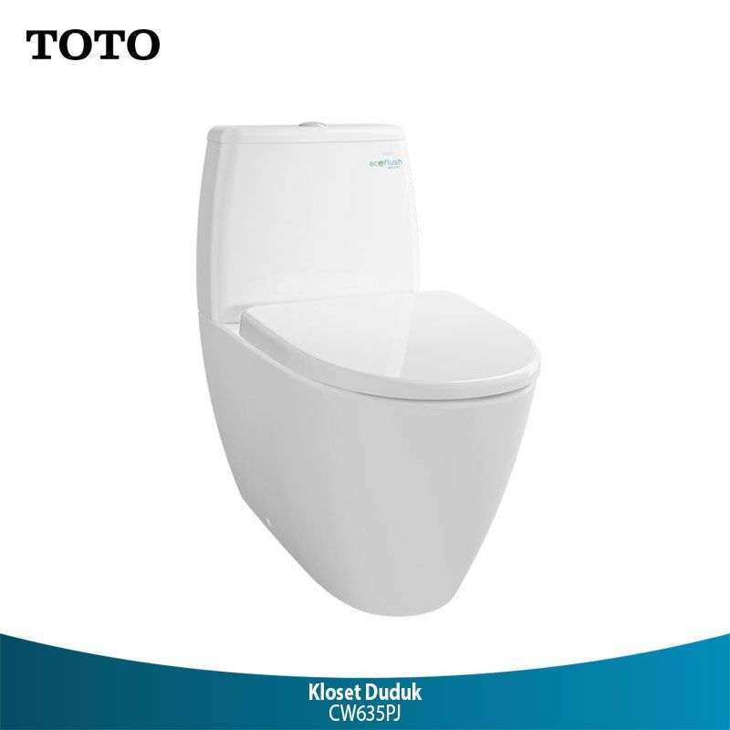 Jual Toto Set Kloset Duduk Two Piece Toilet Eco Flush Cw635pj Dual ...