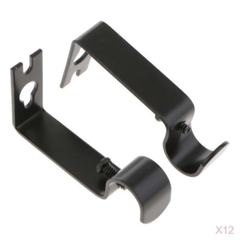 Promo 24 Pcs Hang Curtain Rod Holders Tap Right Into Window Frame ...