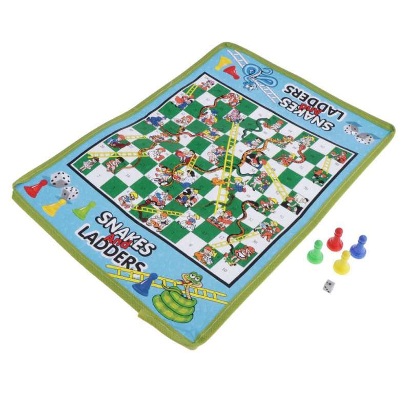 Jual Snake and Ladder Kids Children Portable Flying Chess Ludo Board Games di Seller BAOSITY ...