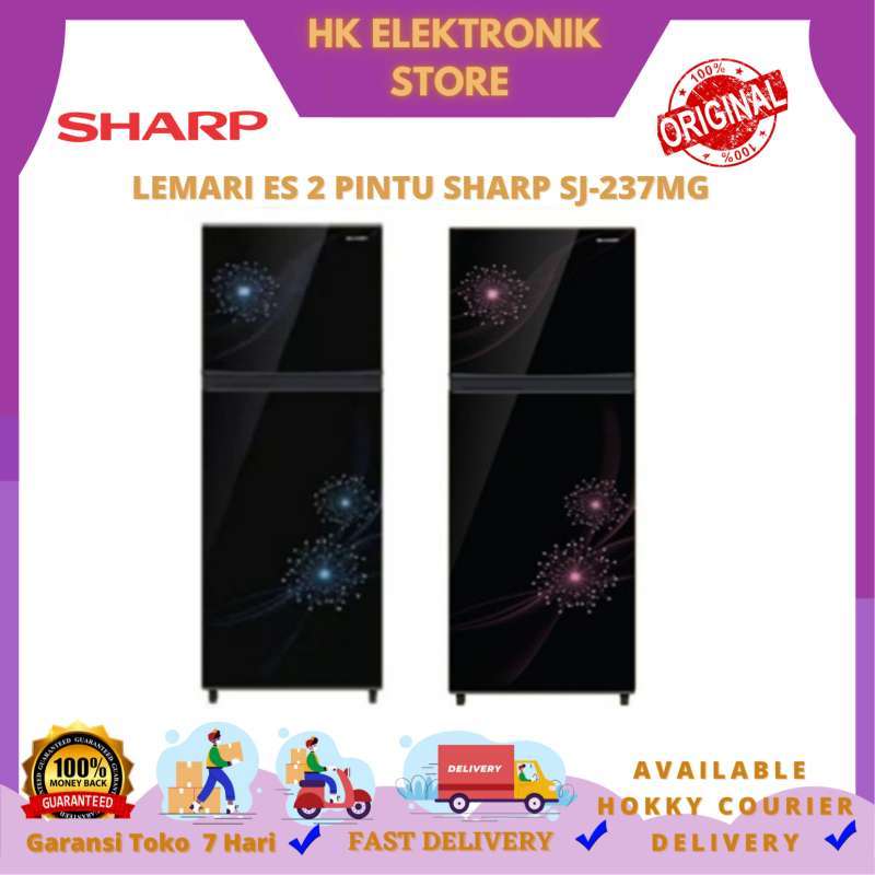 Jual Lemari Es 2 Pintu Sharp Sj-237mg Big Crisper Led Lamp Tempered ...