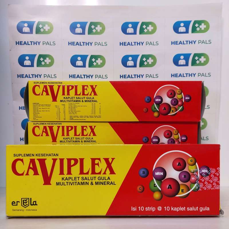 Jual CAVIPLEX 1 BOX isi 100 TABLET MULTIVITAMIN VITAMIN CDEZ B COMPLEX ...