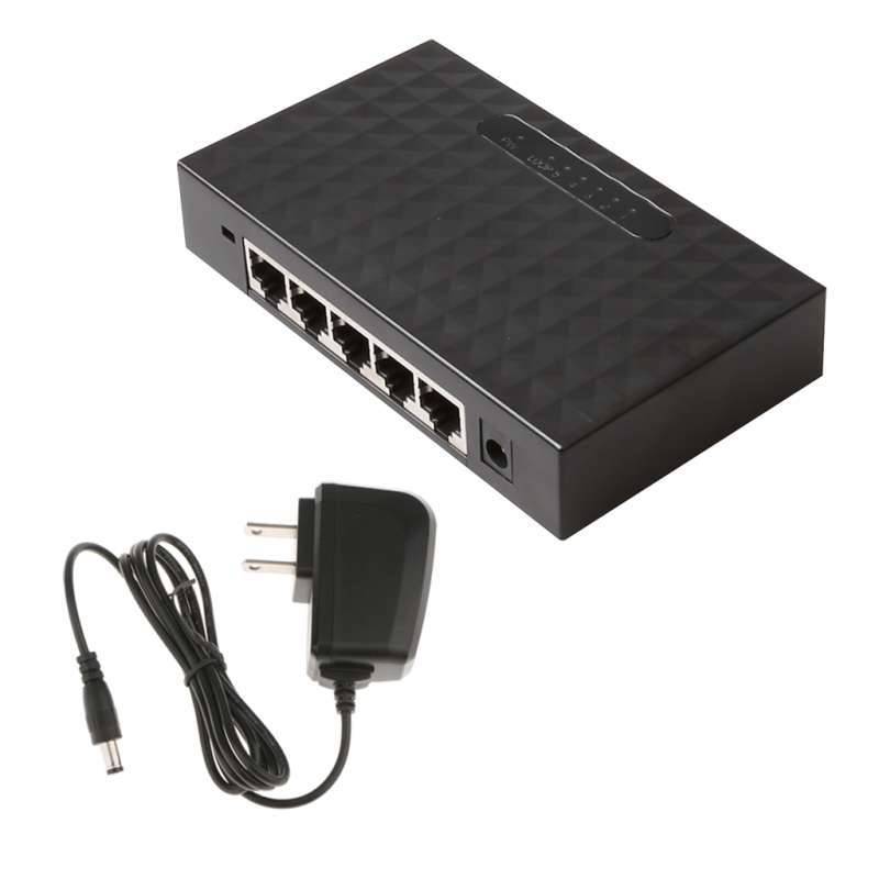 Jual 5 Port Gigabit Ethernet Switch 10/100/1000 Mbps Fast Ethernet ...