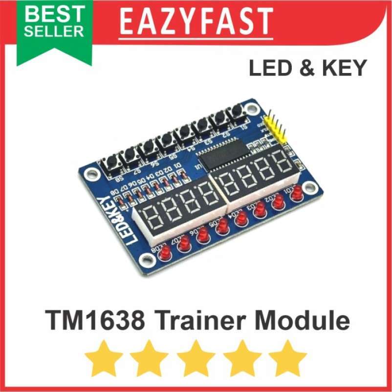Jual Tm1638 Trainer Module Io Input Output 8 Bit Digit 7 Segment Led Key Di Seller Eazyfast 2330