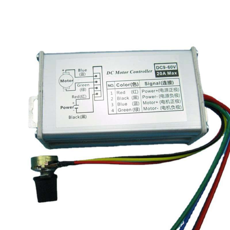Promo 9V-60V 20A PWM DC Motor Speed Controller DC Motor Engine Speed ...