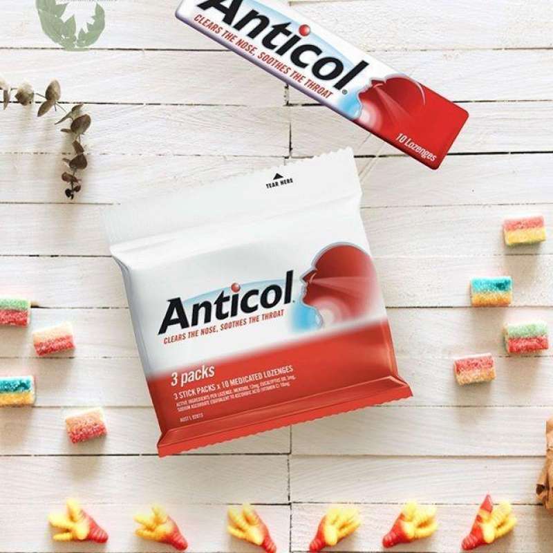 Jual Anticol Throat Lozenges 3 Packs X 10 Medicated Lozenges Original ...