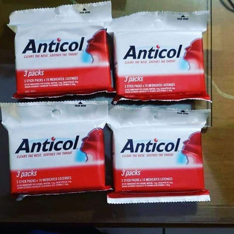 Jual Anticol Throat Lozenges 3 Packs X 10 Medicated Lozenges Original ...