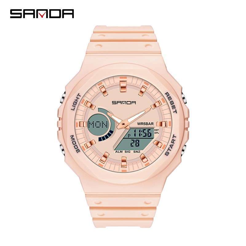 Jual SANDA 6016 Jam Tangan Pria Wanita Digital Sport EL Backlight Tali ...