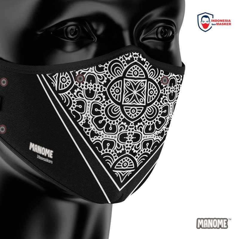 Jual Masker kain Non Medis MANOME - BATIK HITAM PUTIH di Seller ...