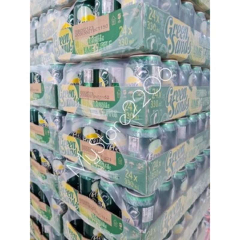 Jual Minuman Kaleng Green Sands Original Lime & Apple 1 dus (330ml x 24 ...