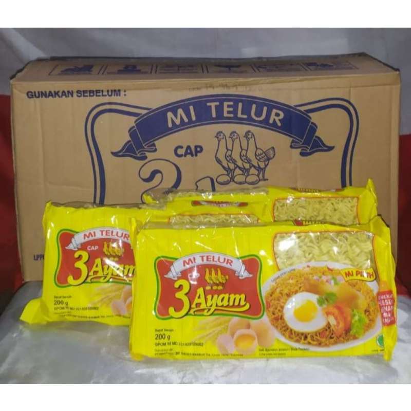 Jual Mie Telor Cap 3 Ayam 1 Dus Termurah - Harga Grosir Terupdate Hari ...
